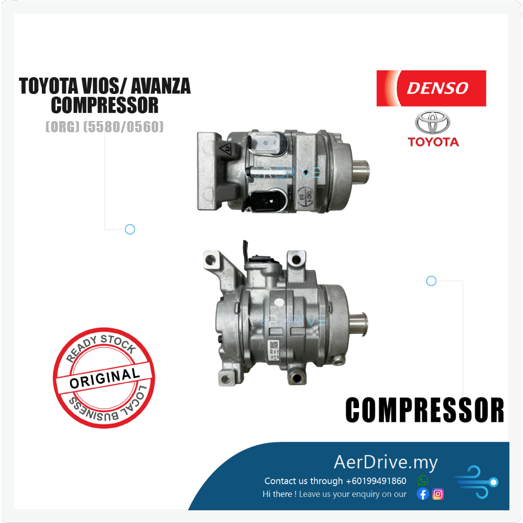 DENSO TOYOTA VIOS/ AVANZA COMPRESSOR 5850/ 0560 (ORG) | Shopee Malaysia