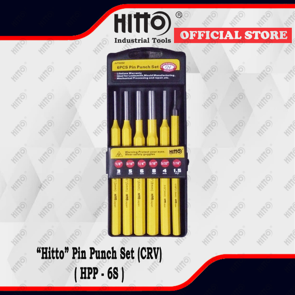 [100%] HITTO 6PCS PIN PUNCH SET (CRV ) ( 10HPP006S ) | Shopee Malaysia