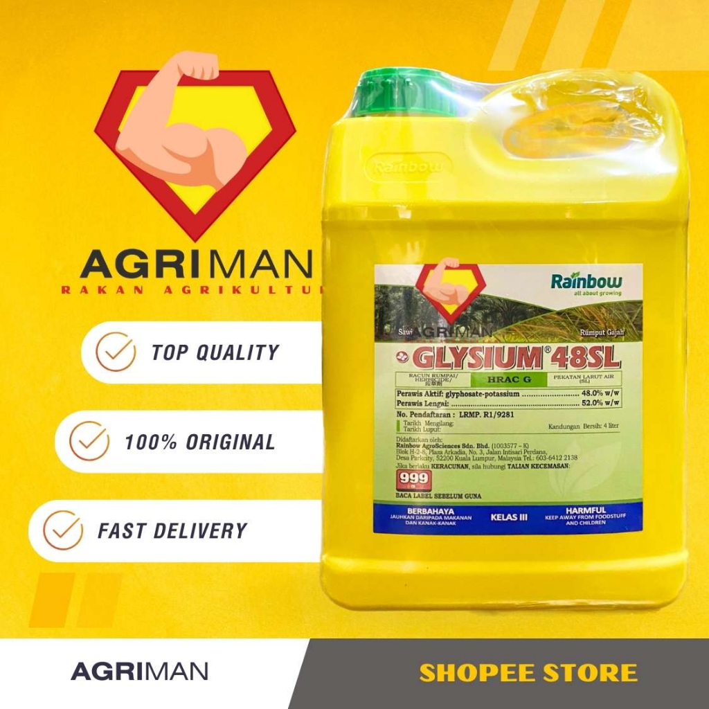 Rainbow Glysium 48SL 4L - glyphosate-potassium 48.0% SL | Shopee Malaysia