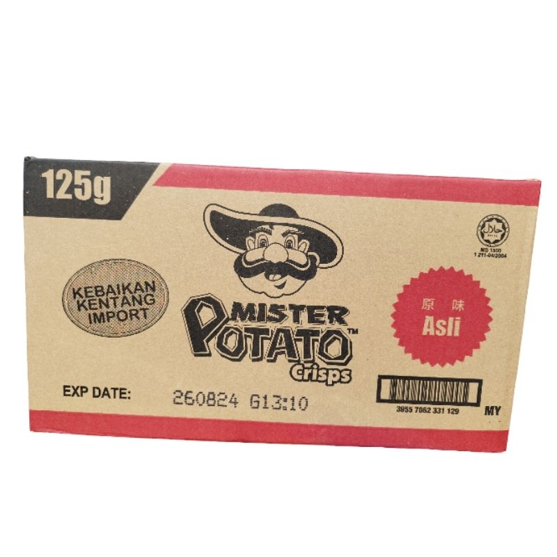 Mister Potato Crisps 125g (Carton) / Kerepek Kentang (Kotak) | Shopee ...