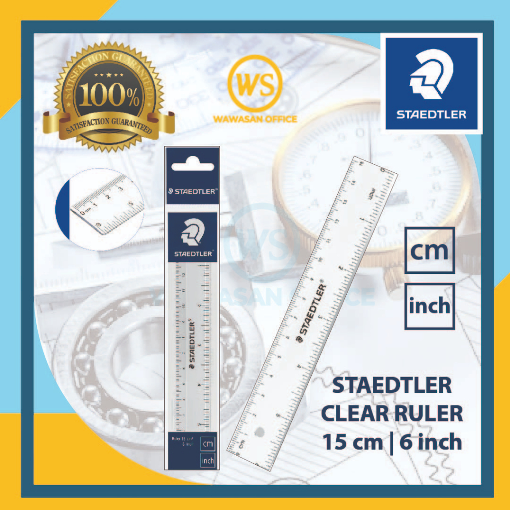 Staedtler Ruler / Transparent Ruler / Pembaris 尺 (15cm / 6 Inch ...
