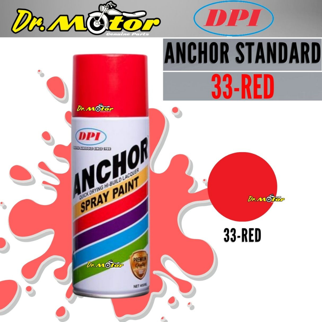 ANCHOR 33 RED Can Spray Paint 400ML Cat Spray Tin 100% Original ...