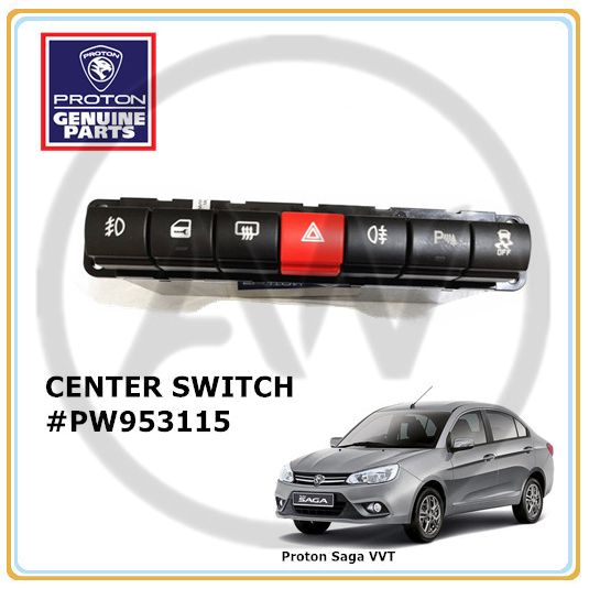 Original Proton Saga VVT 7 Button Center Fog Light Heater Parking ...