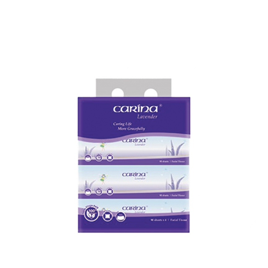 Carina Box Pack Facial Tissue - Unscented 4 box X 2 ply | Shopee Malaysia