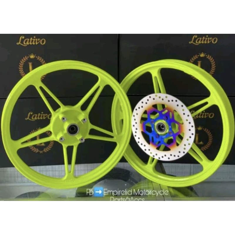 LATIVO SPORT RIM FG510 SPORT RIM Y15ZR/Y125/LC135 5SPEED/Y16Z (DEPAN:1.60x17/BELAKANG:1.60x17 ...