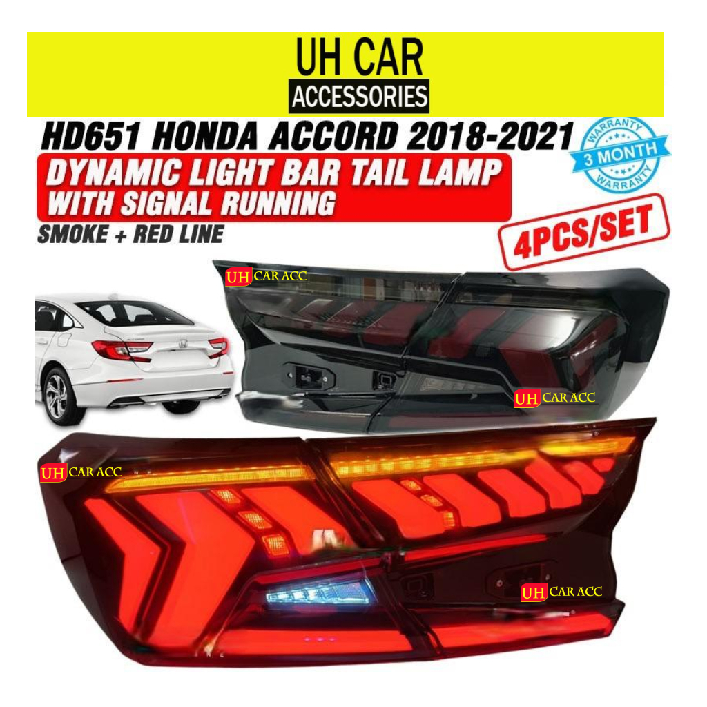 HD651 Honda Accord 2018 - 2021 Dynamic Light Bar Tail Lamp With Signal ...