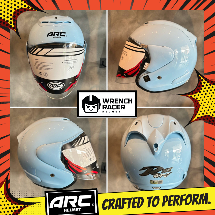 Helmet ARC Ritz ★Pastel & Modern Color V2★ - Modern Grey / Pastel Pink ...