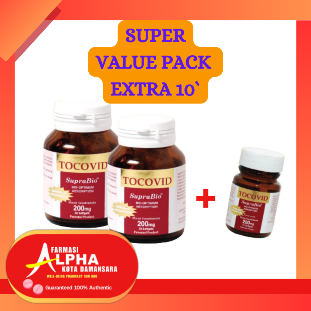 🔥Hot Sales🔥 Tocovid SupraBio Tocotrienols 200mg ( Tocovid 200mg ) ( 2 x ...