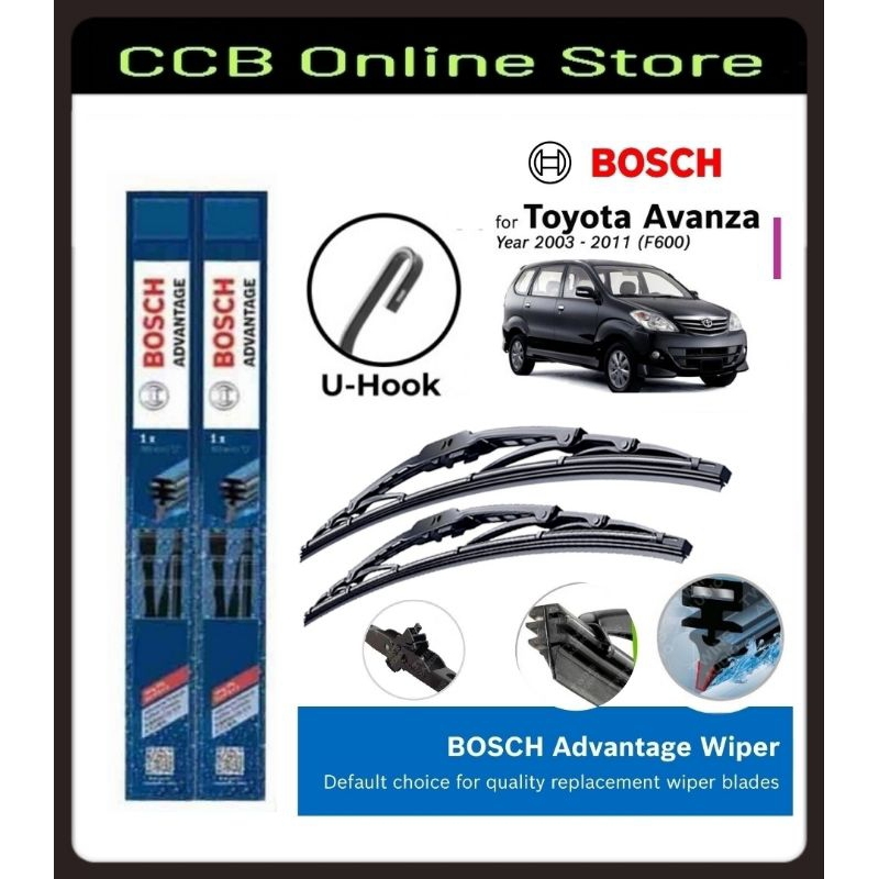 Bosch Advantage Wiper Set For Toyota Avanza 2003 - 2011 (20inch x 16inch) | Shopee Malaysia