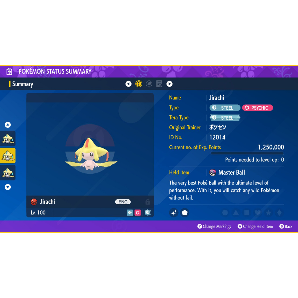 NS Switch Pokemon Scarlet Violet Event Shiny Jirachi Full Ev Trained | Shopee Malaysia