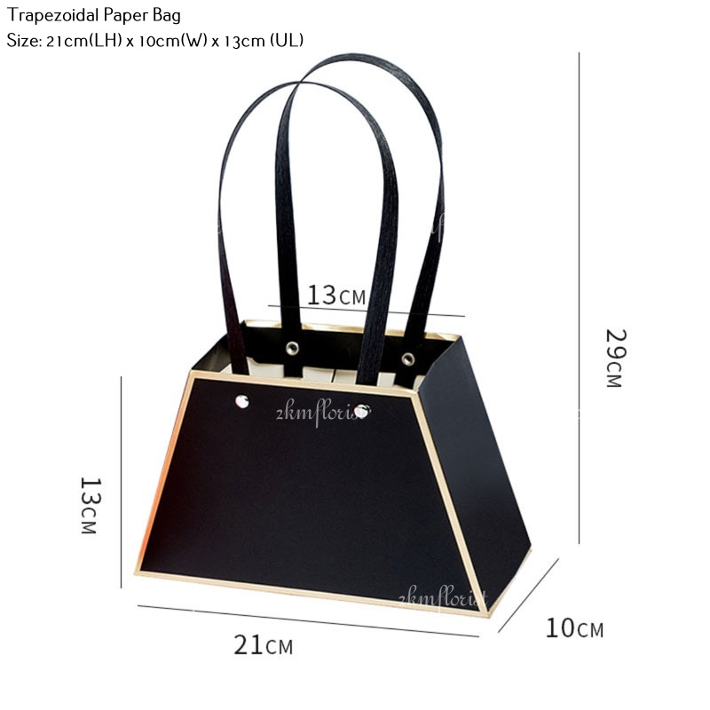 MACAROON TOTE BAG Rectangular Shaped Flower Paper Chain Handle Doorgift ...