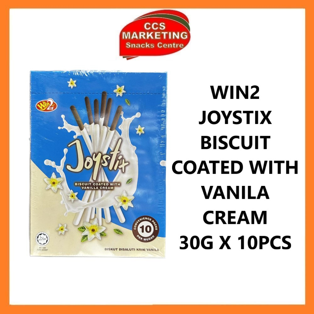 CCS Win2 Joystix Biscuit Coated With Chocolate / Vanila Cream ( 30g x ...