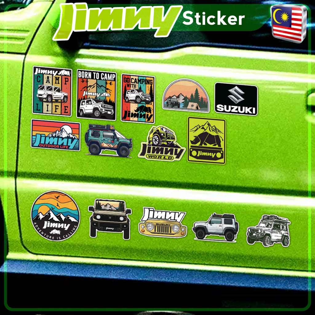 Suzuki Jimny Stickers Outdoor Off Road Camping Camp Kem 4x4 Pelekat ...