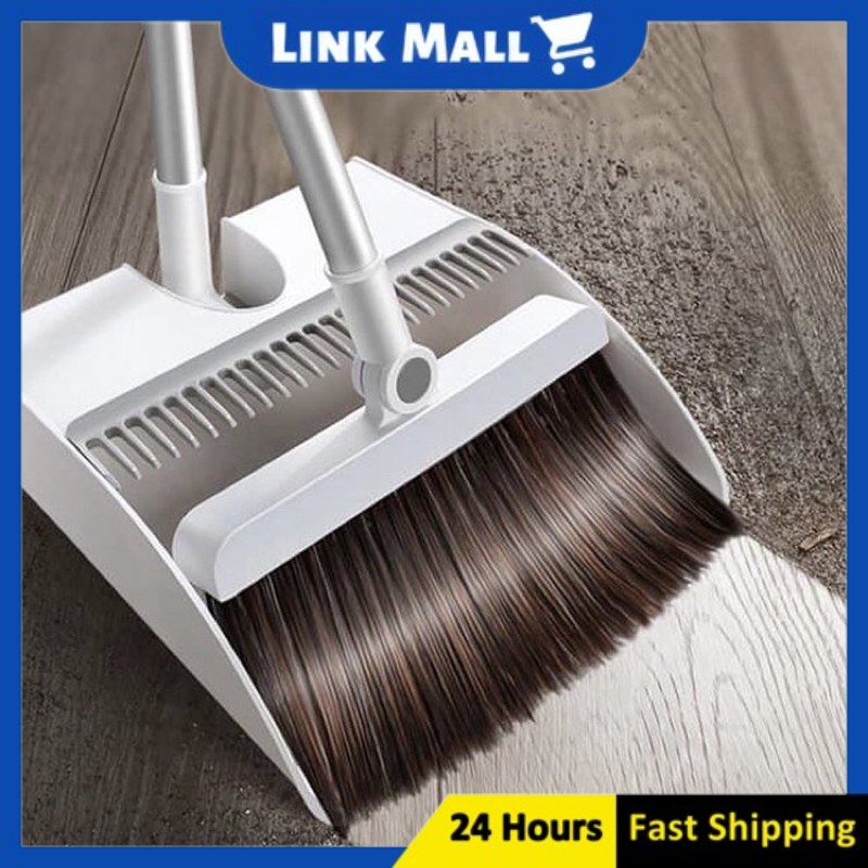 New Foldable Sweeper Broom Dustpan Set 2 in 1 Penyapu & Penyodok Set Floor Lantai boleh dilipat ...