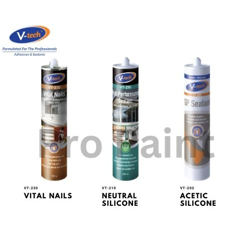 V-Tech Silicone Sealant & Adhesive Sealant VT-202 VT-210 VT-230 Vtech Neutral Silicon Xtraseal ...
