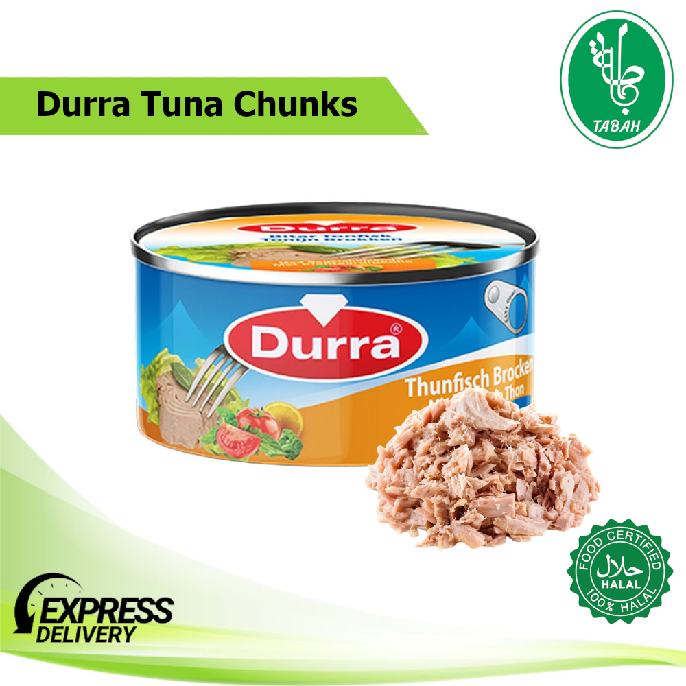 DURRA TUNA CHUNKS/TUNA DALAM TIN/IMPORTED QUALITY BRAND/160G | Shopee ...