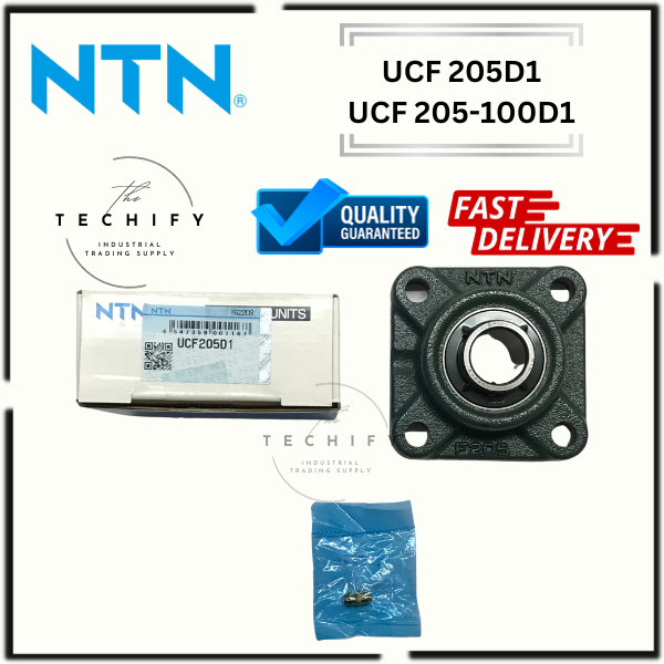 NTN UCF 205 / 205-100 D1 Square Flanged Pillow Block Bearing 100% ORIGINAL [25mm OR 1 inch (25.4 ...