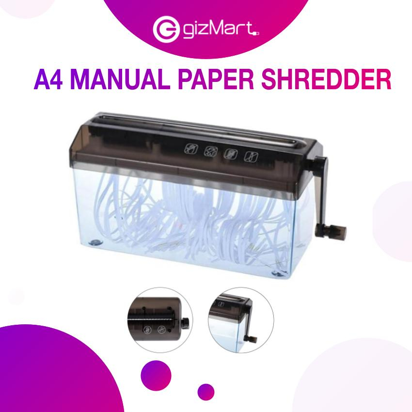 Portable Mini Desktop A6 / A4 Paper Hand Manual Shredder for School ...
