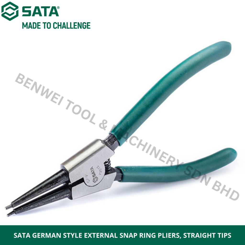 SATA GERMAN STYLE EXTERNAL SNAP RING PLIERS, STRAIGHT TIPS / 5'' 7'' 9 ...