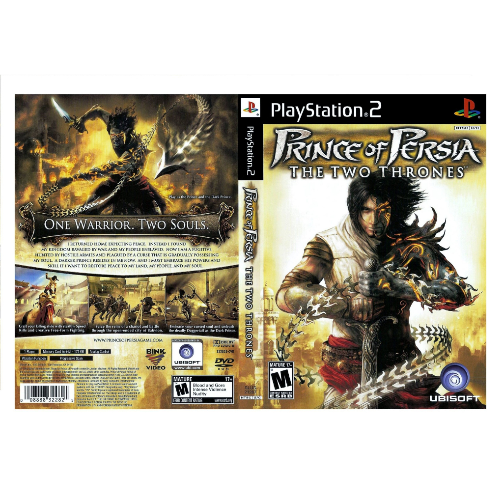 PS2 DVD Games Prince of Persia - The Two Thrones | Shopee Malaysia