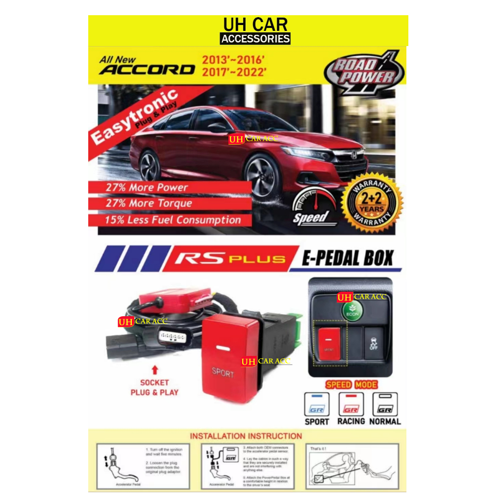 HONDA ACCORD 2013-2022 EASYCAR POWER BOOST THROTTLE CONTROLLER | Shopee ...