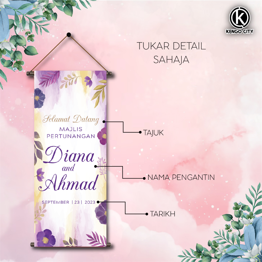 Bunting kahwin - Banting Kahwin - Wedding - Murah - Majlis Perkahwinan ...