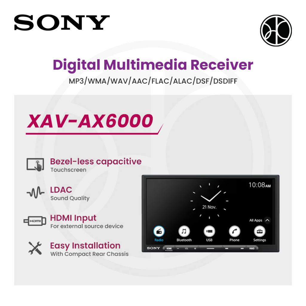 Sony XAV-AX6000 6.95" Digital Multimedia Receiver | Shopee Malaysia