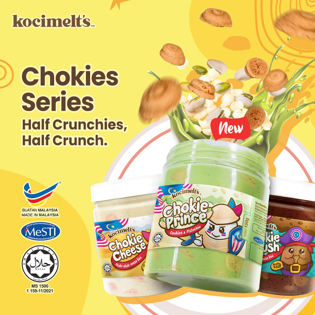 Chokie's Merdeka Series by Kocimelt's 210Gram | Half Cookies Half ...