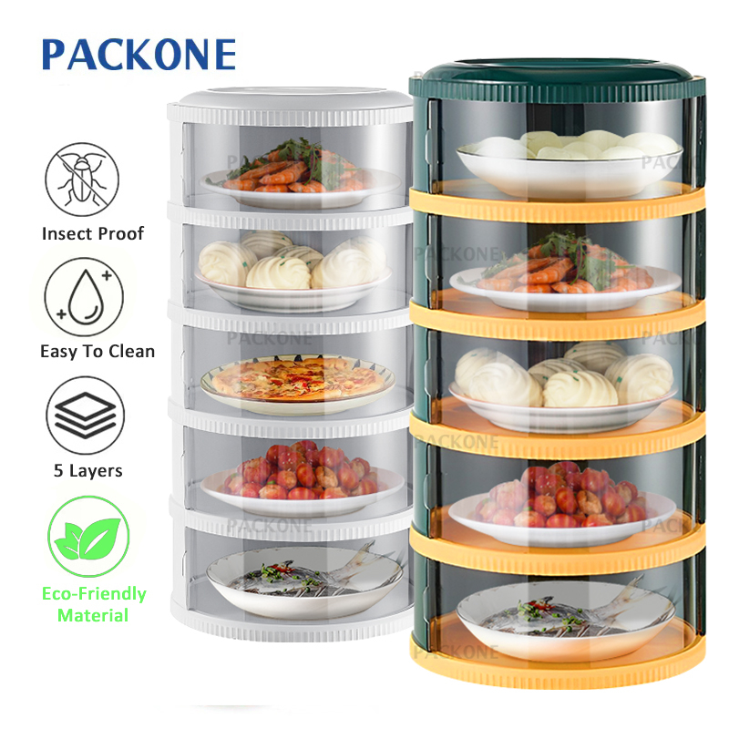 PACKONE Transparent Food Cover Insulation Dish Cover Multilayer (5 ...