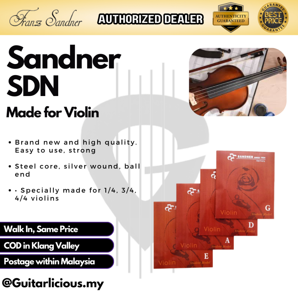 Sandner Violin String Set (4 strings) - SDN | Shopee Malaysia
