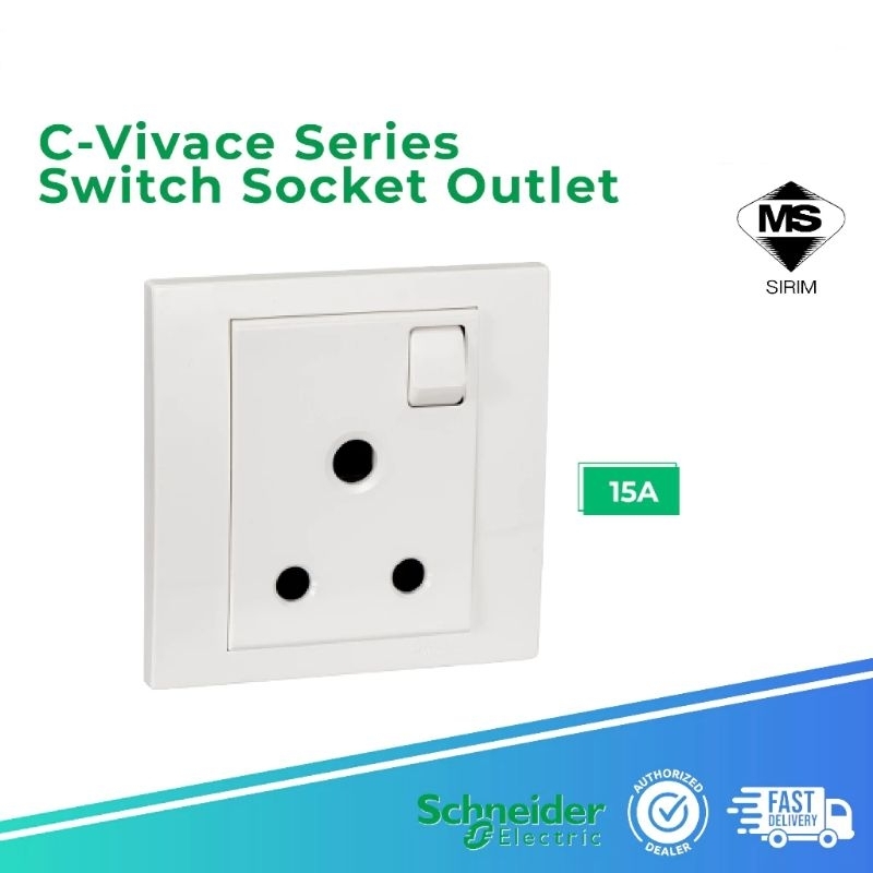 SCHNEIDER VIVACE CLIPSAL 13A/15A/1 GANG 20A/1 GANG BELL | Shopee Malaysia
