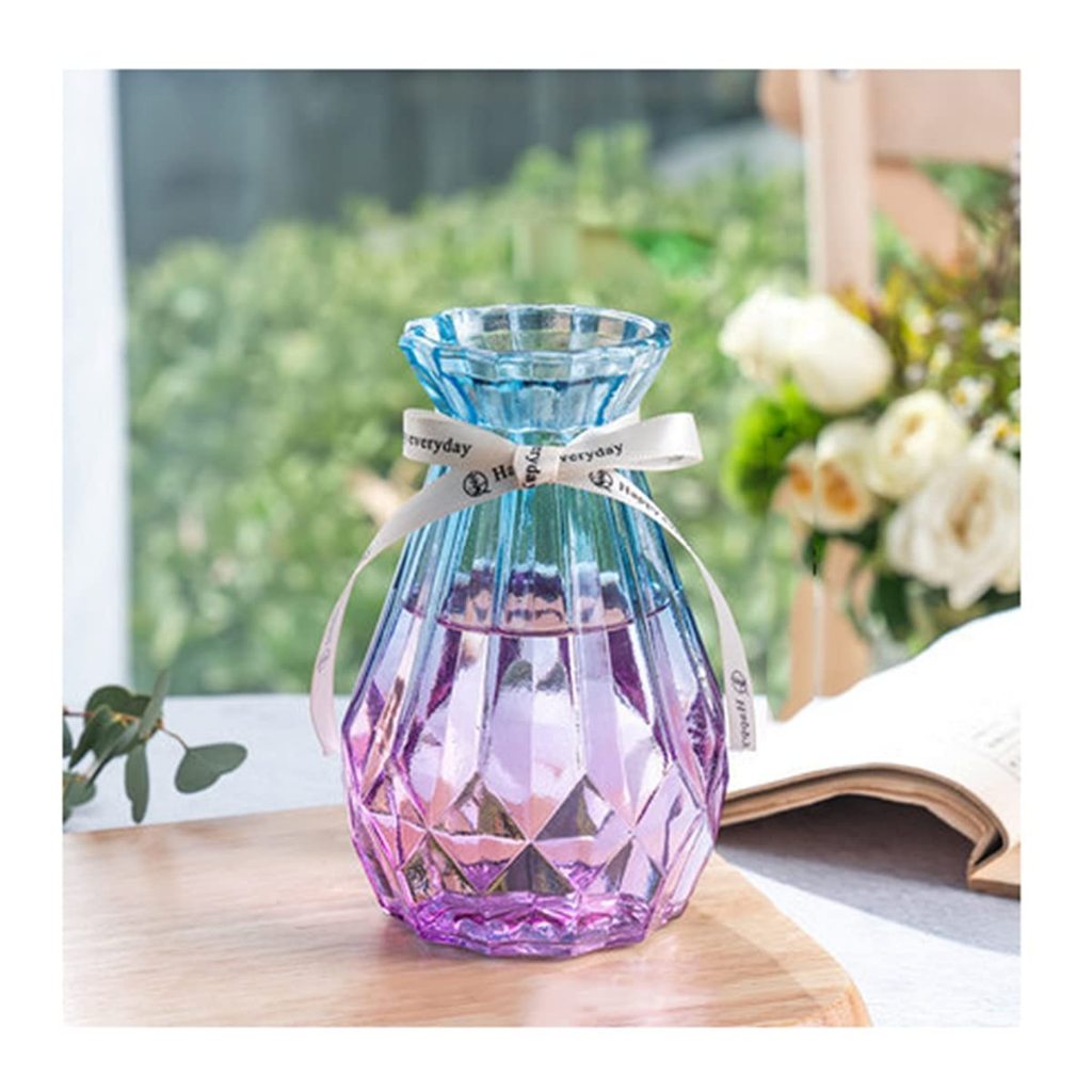 Pasu Kaca 15cm Clear Design Pasu Gubahan Transparent Glass Vase Flower ...