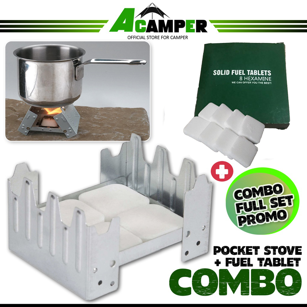 Hexamine Alcohol Pocket Stove Foldable Portable Mini Camping Stove ...