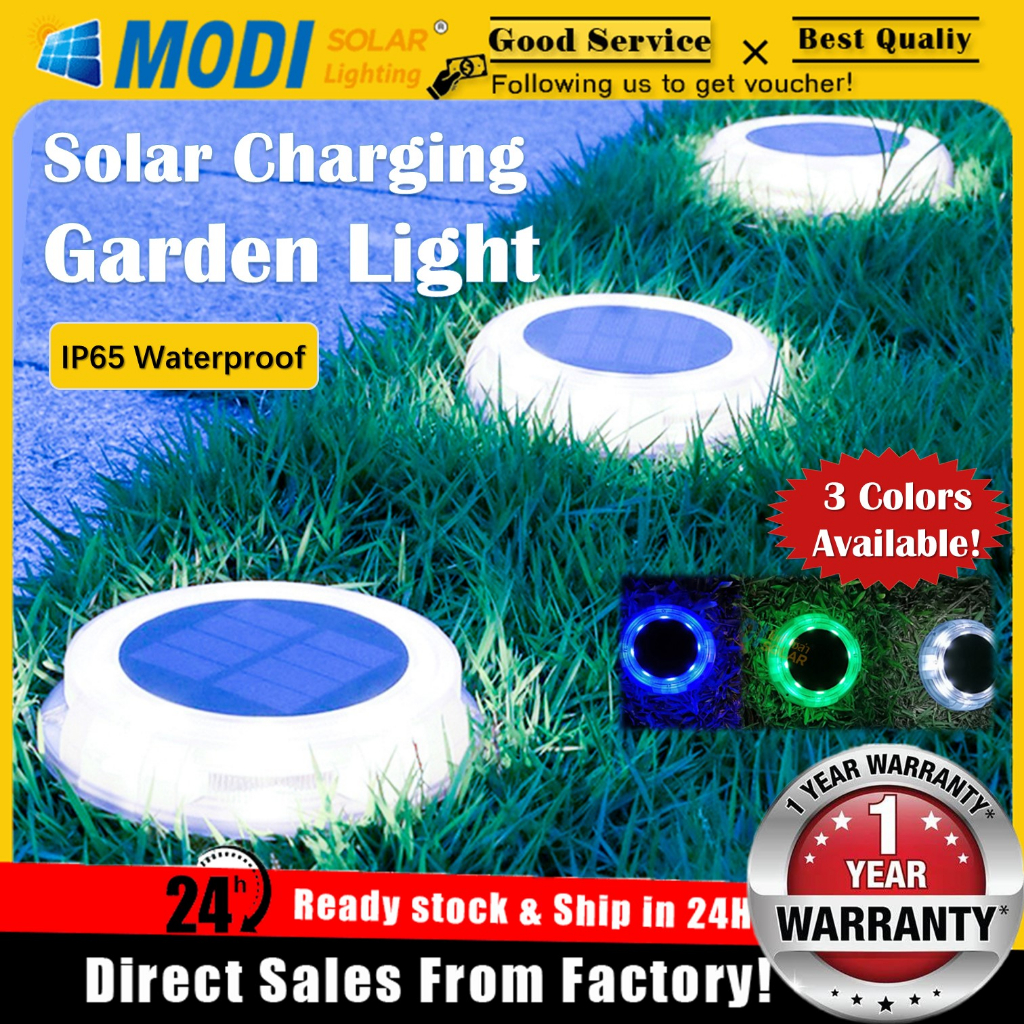 MODI Solar Garden Light White/Blue/Green 2W Garden Light Ground Garden ...