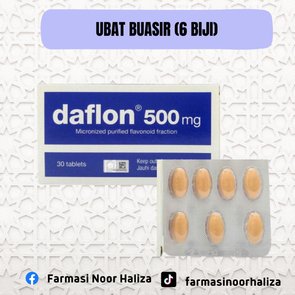 Daflon 500mg tab Ubat kecut buasir 6 TABLETS | Shopee Malaysia