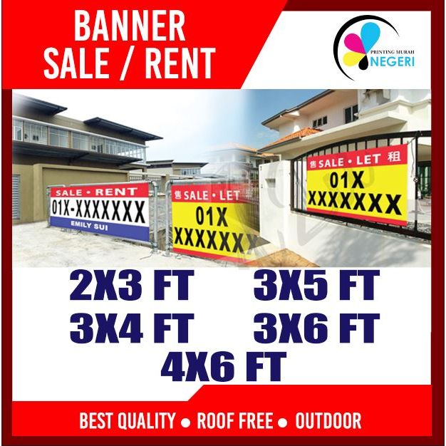 Banner Printing, Property Banner, House For Sale or Rent / Shop For ...