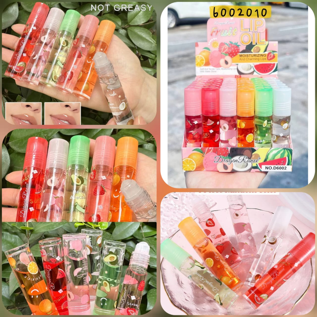 DRAGON RANEE Fruit Moisturizing Roll On Lip Oil Lip Gloss No Color ...