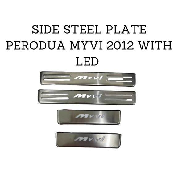 Perodua Myvi 2012 Side Steel Plate/Door Side Step With Led 4pcs/set ...