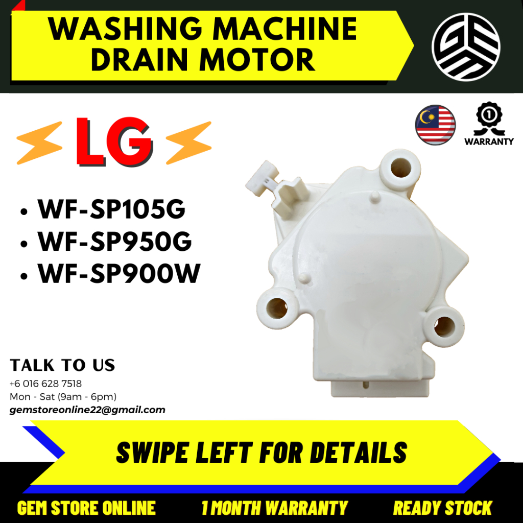 (ORIGINAL) WF-SP105G / WF-SP950G / WF-SP900W LG Washing Machine Drain Motor ( Motor Penarik ...
