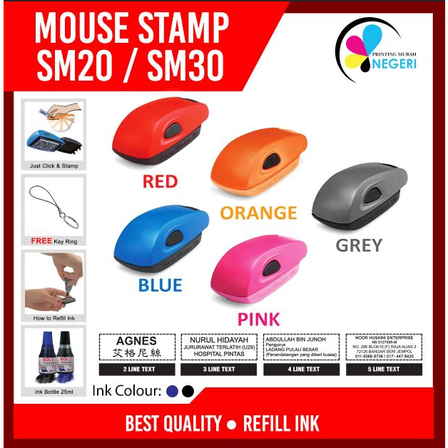 SAME DAY POST OUT Rubber Stamp COLOP Self-Inking Stamp Mouse 20 & 30 ...