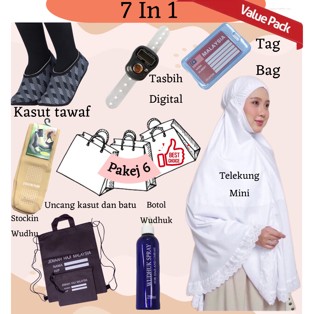 🔥 HOT ITEMS 🔥 SET UMRAH HAJI TELEKUNG BERPOKET / MINI TELEKUNG BERPOKET( SITI ZAHRA) | Shopee ...