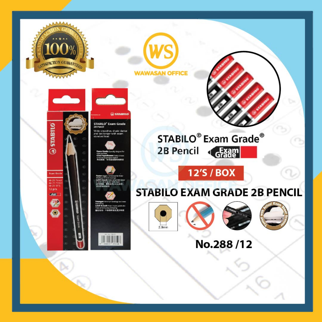 Stabilo Exam Grade Pencil / Stabilo 2B Pencil / Stabilo Pencil / 2B ...