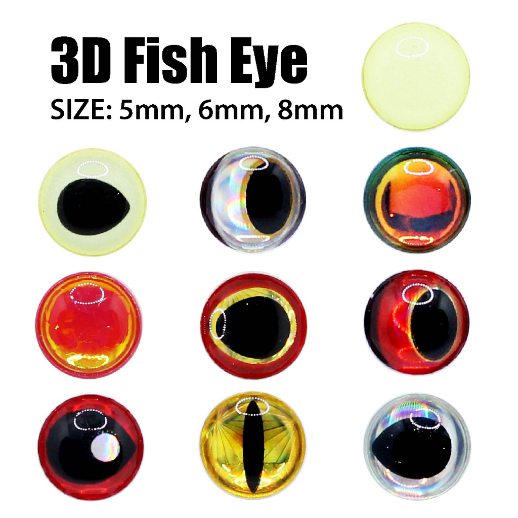 Opass fish eye OFE 5mm, 6mm, 8mm 3D Fish Eyes Luminous Eye For Lure ...