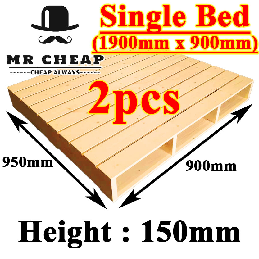 New Pine Wood Bed Frames Pallet(Single Bed, Super Single Bed, Queen Size Pallet, King Size ...