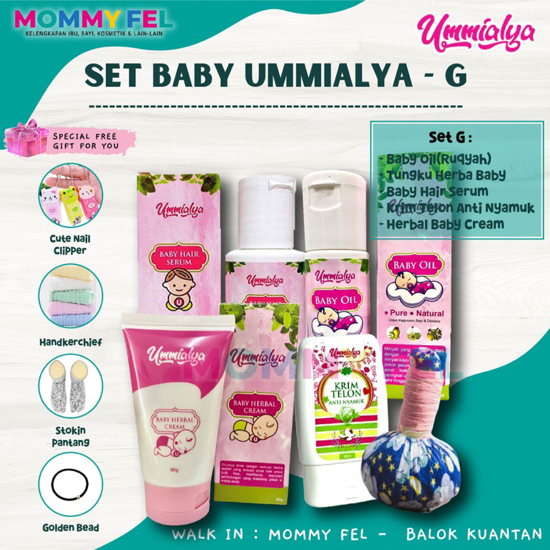 SET BABY NEWBORN UMMIALYA / MINYAK TELON BAYI / BABY HAIR SERUM ...
