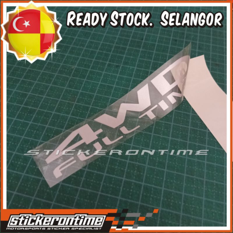 Car Sticker 4WD Full Time tampal Dari Dalam Mitsubishi Lancer Evo ...