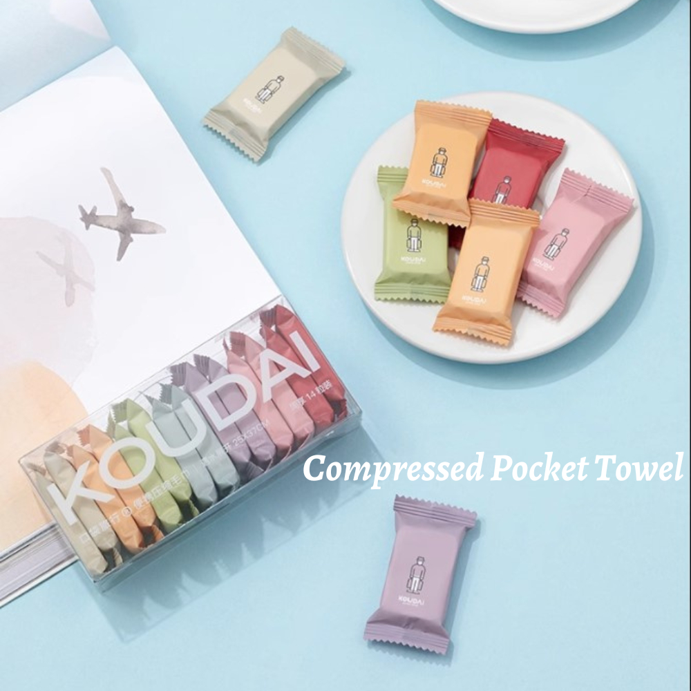 C Plus Disposal Travel Pack Thickness Compressed Towel (1 pcs with ...