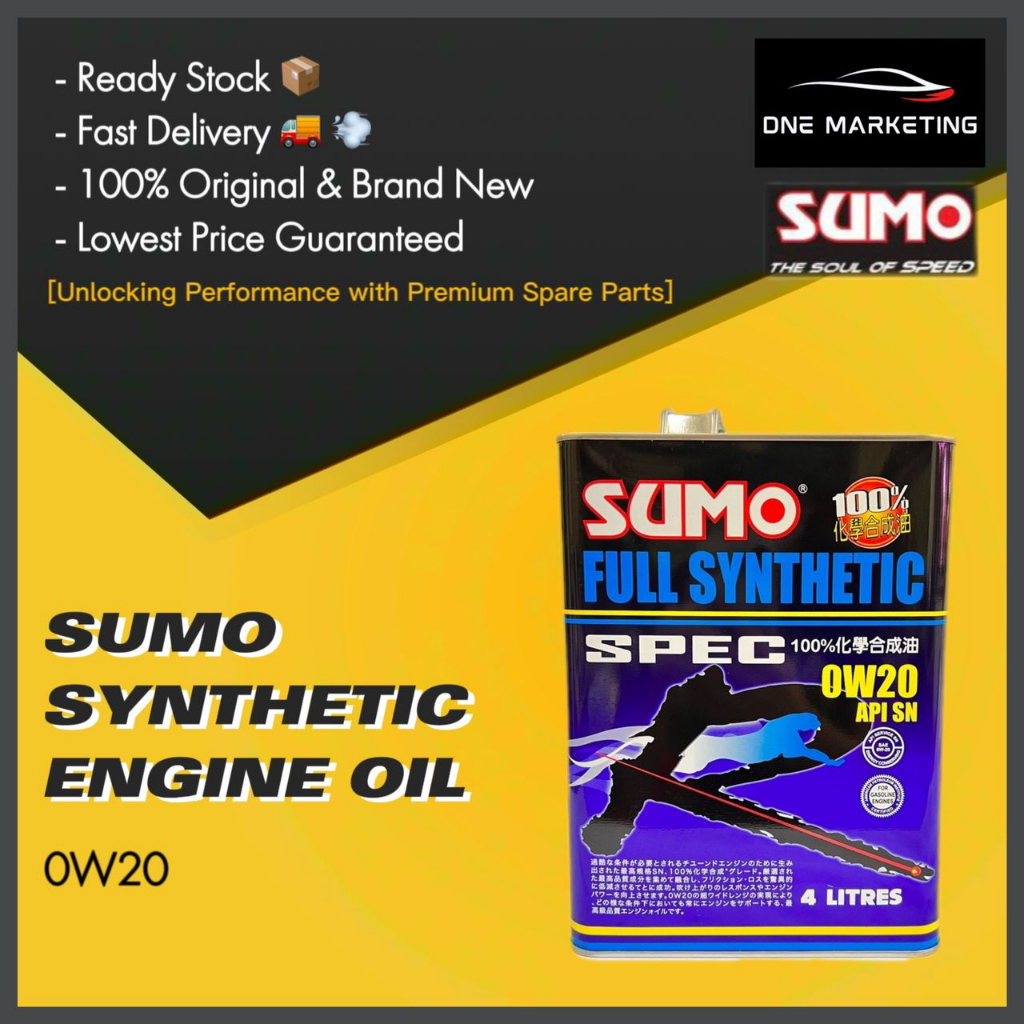 SUMO Spec Performance Fully Synthetic API SN Engine Oil (4L)(0W20 ...
