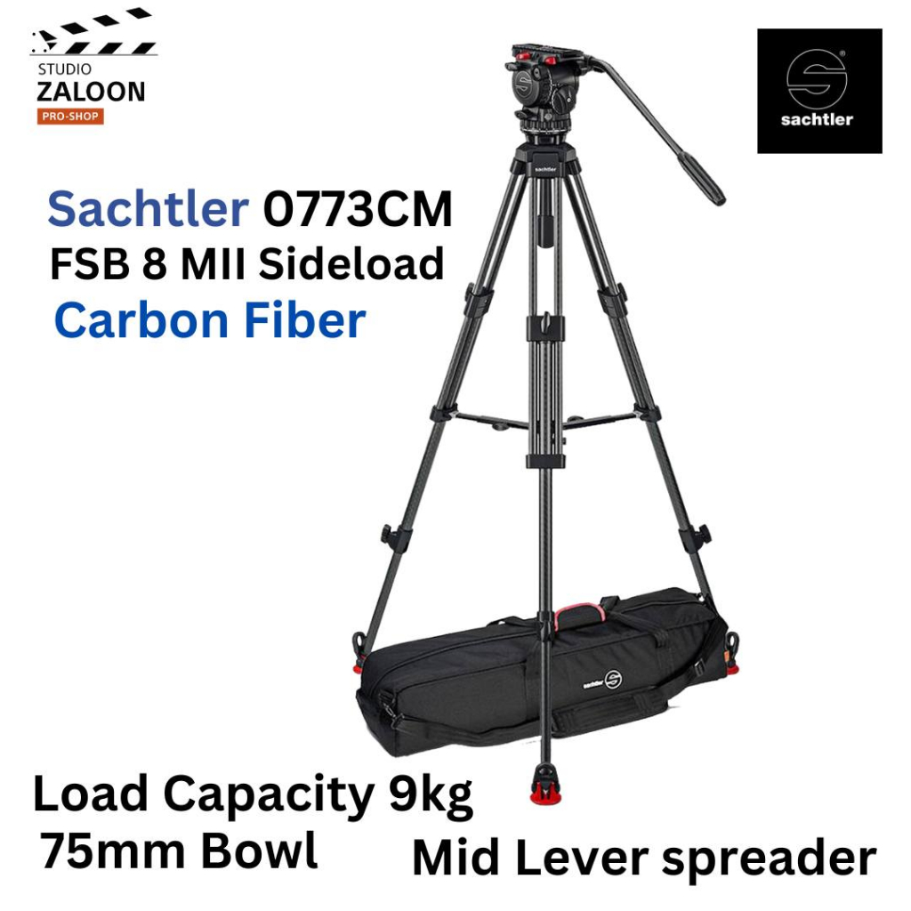 Sachtler System Fsb 8 Mii Sideload And 75 2 Carbon Fiber Tripod Legs