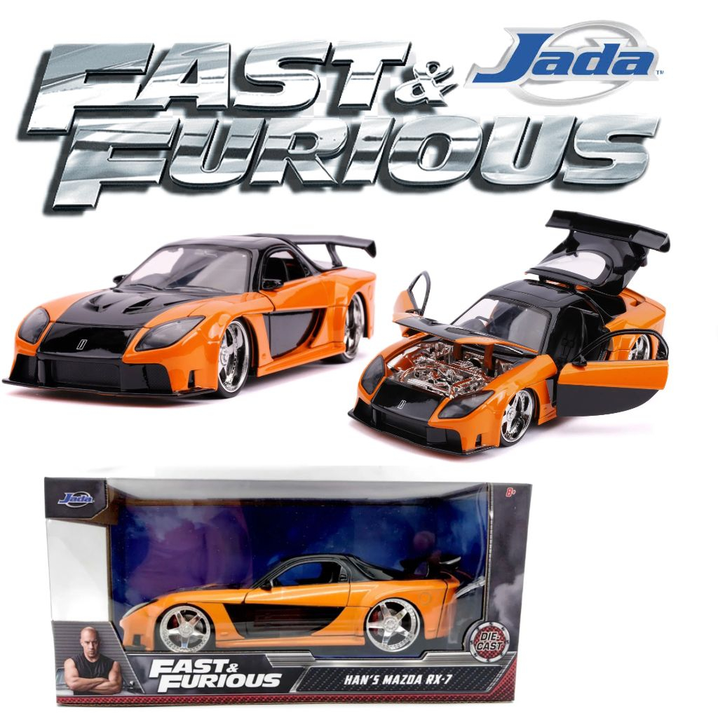【READY STOCK】Scale :1/24 Jada Fast & Furious Han's Mazda RX-7 Original Diecast Car | Shopee Malaysia